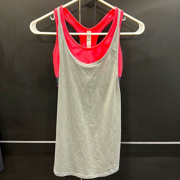 Under Armour | Tops | Womens Under Armour 2 In One Workout Tanksports ...